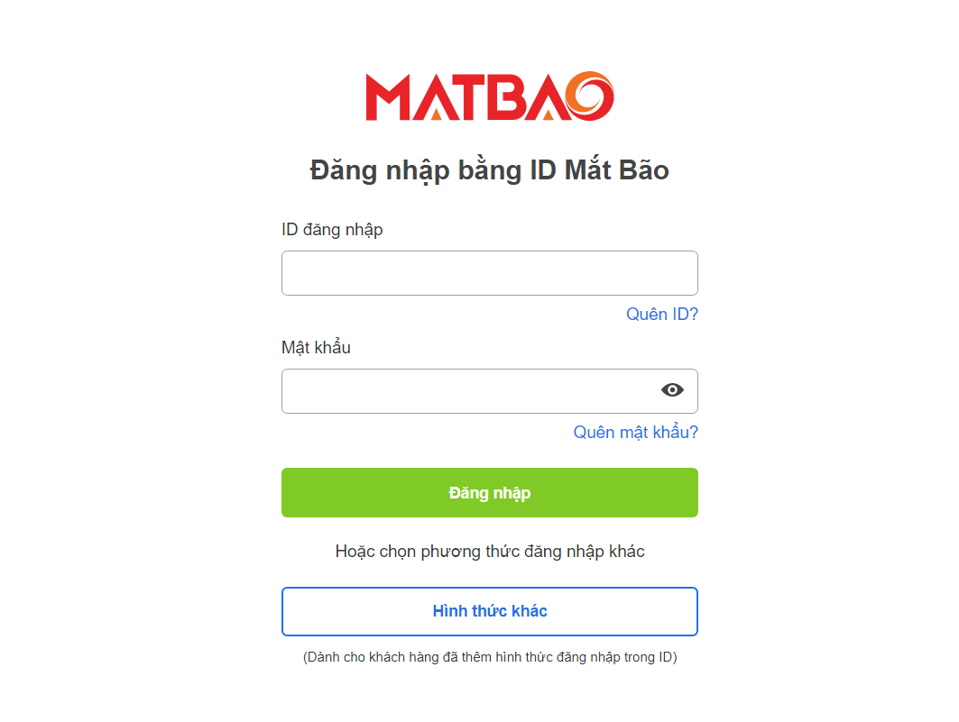 Hướng dẫn truy cập vào Quản trị tên miền trên id.matbao.net - Trung tâm ...