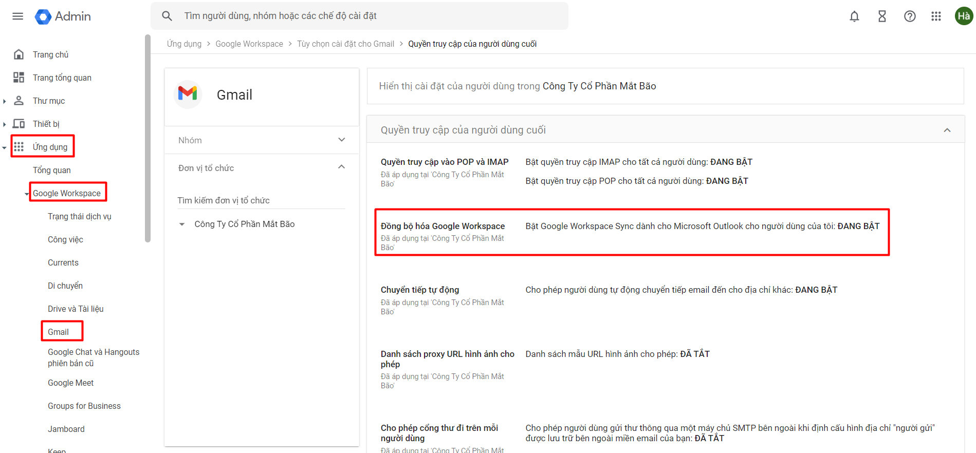 HƯỚNG DẪN CÀI ĐẶT MAIL GOOGLE WORKSPACE VÀO OUTLOOK VỚI GIAO THỨC MAPI ...