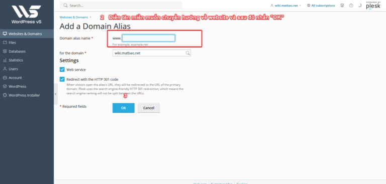 Hướng dẫn thêm Add Domain, Sub-domain, Alias Domain trên hosting WordPress - Trung tâm hỗ trợ kỹ ...