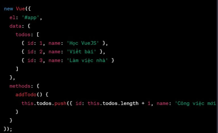 VueJS là gì? Tính năng của VueJS kèm ví dụ minh họa